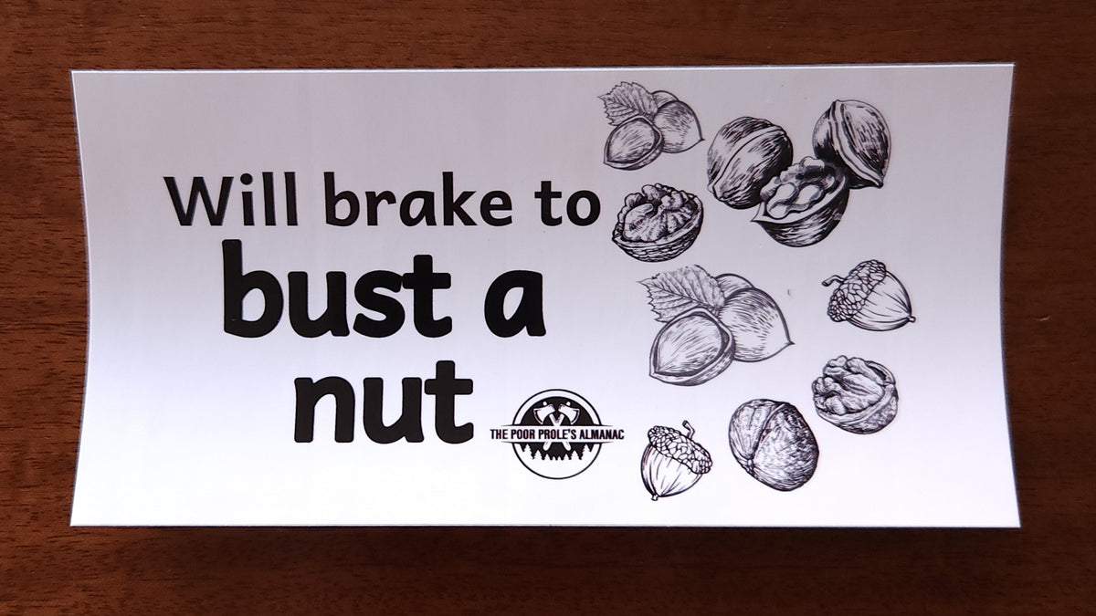 "Bust a Nut" Sticker – Bread & Roses Press